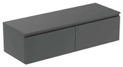 Ideal Standard Finesse - Umyvadlová skříňka, 140x51x38 cm, 2 zásuvky, matný antracit E3432Y2