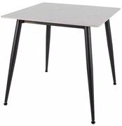 Jídelní stůl RION 80x80 cm s keramickou deskou, bílý mramor