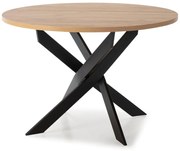 Kulatý jídelní stůl s deskou v dubovém dekoru 120x120 cm Ther – Marckeric