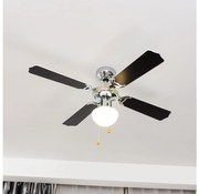 ZEVENTI - Stropní ventilátor NAVAGIO 1xE27/60W/230V černá/bílá 03805-OEM
