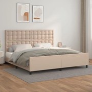 Rám postele s čelem cappuccino 200x200 cm umělá kůže 3125596