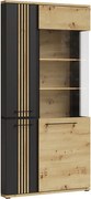 MOLTO c | vitrína ML2 + LED osvětlení v ceně | 93 cm | artisan/černá