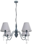Toolight, závěsná Vintage lampa 4xE14 APP991-4CP, šedá-stříbrná, OSW-05555