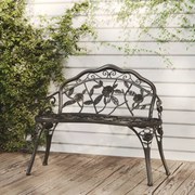 Zahradní lavice 100 cm litý hliník černá 317740