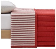 Červený prošívaný přehoz z Bio bavlny 180x240 cm Sini – Kave Home