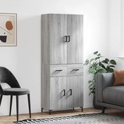 Skříň highboard šedá sonoma 69,5 x 34 x 180 cm kompozitní dřevo