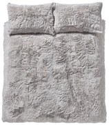 Světle šedé mikroplyšové povlečení Catherine Lansfield Cuddly, 200 x 200 cm