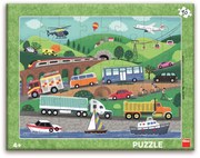 Dino Papírové puzzle Dopravní prostředky 40 dílků