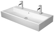 Duravit Vero Air - Dvojumyvadlo nábytkové 100x47 cm, s přepadem, s otvory pro baterie, bílá 2350100026