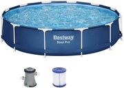 BESTWAY Steel Pro Bazén 366 x 76 cm, kartušová filtrace 56681
