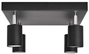 Helam LED Bodové svítidlo TUNE 4xGU10/4,8W/230V černá R-KWD 1927/4 BK+CH+BK