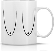 PRSA (VELKÁ) - klasický bílý keramický hrníček 300 ml