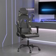 Herní židle černá a maskáčová umělá kůže 3143652