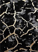 Dywany Łuszczów, Kusový koberec Allure 1967 black/gold, 80x150, černá, kancelář