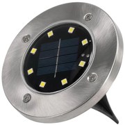Zahradní solární LED světlo do země nerezové