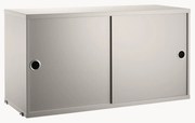 Skříňka pro modulární regálový systém's posuvnými dveřmi String System