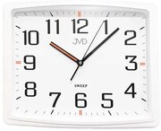 JVD Nástěnné tiché netikající bílé hodiny JVD HX2497.1