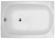 Polimat Akrylátová obdélníková vana Mini 100x65 (110x70) Barva: Bílá, Rozměry (cm): 100x65