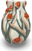 Porcelánová Váza Tulipán Krémově Oranžová 20x14 cm Ozdobný Obal 15