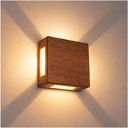 Brilagi - LED Venkovní nástěnné svítidlo QUADRAY LED/6W/230V dekor dřeva IP54