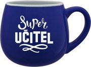 SUPER UČITEL - modrý keramický hrníček 300 ml
