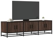 TV skříňka hnědý dub 150 x 35 x 41 cm kompozitní dřevo a kov