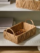 Sinsay - Pletený dekorativní tác s úchyty - béžová