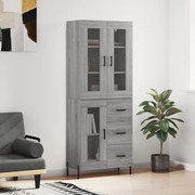 Skříň highboard šedá sonoma 69,5 x 34 x 180 cm kompozitní dřevo