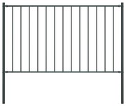 Plotový panel se sloupky, práškově lakovaná ocel 1,81 x 0,75 m, antracitový
