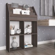 Dětský regál na časopisy šedý dub sonoma 71x30x114 cm kompozit 339533
