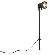 Nastavitelný černý reflektor vč. 300cm kabelu a zástrčky IP65 - Basic