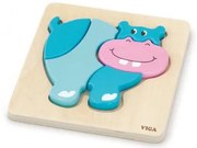 Viga Dřevěné puzzle pro nejmenší - hroch