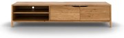 TV stolek z dubového dřeva v přírodní barvě 200x48 cm Twig – The Beds
