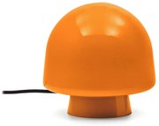 Oranžová stolní lampa se skleněným stínidlem (výška 20 cm) Reig – Kave Home
