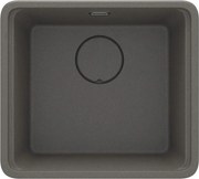 Deante Momi, 1-komorový granitový dřez 500x450x230 mm s úsporným sifonem, antracitová, DEA-ZKM_T10A