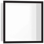 Hansgrohe XtraStoris Individual - Výklenek do stěny s designovým rámem, 30x30x10 cm, matná bílá/matná černá 56099670