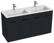 Jika Cube - Skříňka s dvojumyvadlem 116x43x61 cm, matný antracit H4536611763521