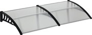 Outsunny Zahradní Markýza 200x96cm, Polykarbonátová a Hliníková Markýza pro Balkony, Okna a Dveře, Čirý | Aosom