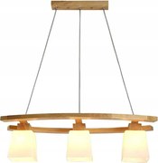 Lampa Dřevo Abažur Rustikální Vintage Loft