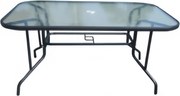 TRENDIE Zahradní stůl se sklem 150x90cm