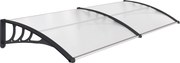 Stříška Outsunny na vchodové dveře 75x195x23 cm stříška z 5mm polykarbonátu, ochrana proti slunci a dešti pro venkovní použití, hliníková průhledná |…