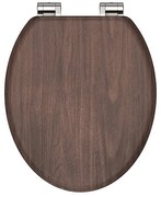 Eisl Sanitär WC prkénko MDF Soft Close Dark Wood 80193