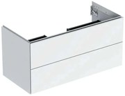 Geberit ONE - Umyvadlová skříňka 104x50x47 cm, 2 zásuvky, lesklá bílá 505.264.00.1