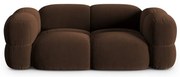 Tmavě hnědá sametová pohovka 210 cm Loretto – Cosmopolitan Design
