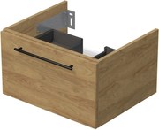 INTEDOOR Koupelnová skříň pod desku BEE, úchyt černý, š. 60 cm, dub Hickory