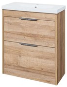 Mereo Vigo - Skříňka s umyvadlem 61x72x40 cm, 2 zásuvky, dub Riviera CN321