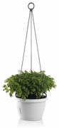 Gardenico Samozavlažovací závěsný květináč Marina bílá, pr. 25 cm, pr. 25 cm