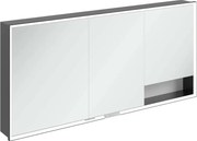 Villeroy & Boch My View+ - Zrcadlová skříňka s LED osvětlením 160x75x17 cm, 3 dvířka, Pure White/matná černá B48216VF