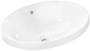 Hansgrohe Xuniva D - Umyvadlo, 55x40 cm, s přepadem, bez otvoru pro baterii, bílá 60156450