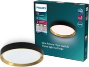 Philips hanno stropní svítidlo led, 24 w, 2800 lm, 4000 k, sceneswitch, černé/zlaté